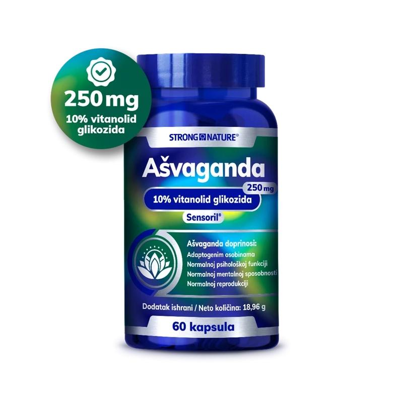 Strong Nature Ašvaganda 250 mg 60 kapsula