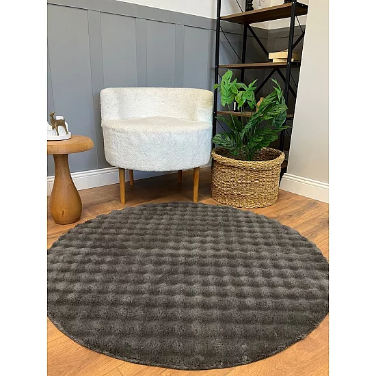 CONCEPTUM HYPNOSE OKRUGLI TEPIH PUFFY BUBBLE ANTHRACITE 120 X 120 (514SRZ1663) CENA