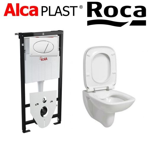 ALCA PLAST SET UGRADNI VODOKOTLIĆ, BELA TIPKA, WC ŠOLJA ROCA DEBBA RIMLESS I WC DASKA