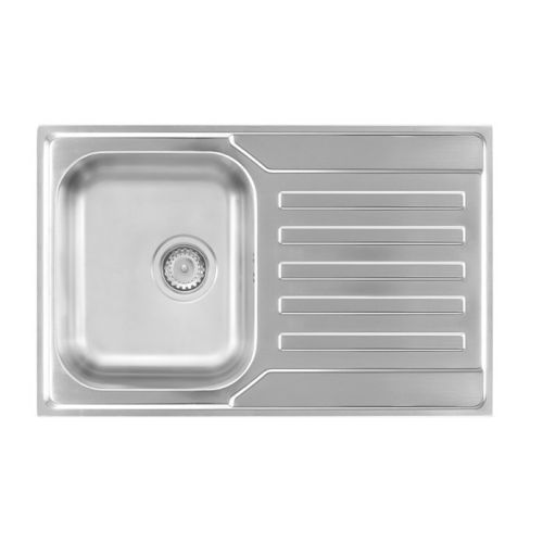 METALAC NERA Jednodelna inox sudopera-univerzalna fi 90, dubina korita 19cm 790 x 500 149770