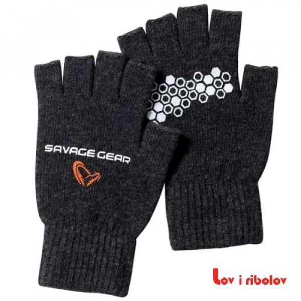 Rukavice Savage Gear Knitted Bez Prstiju Dark grey