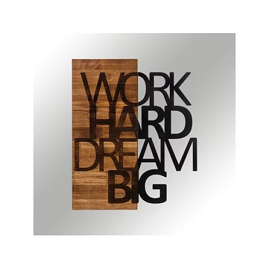 WALLXPERT DEKORATIVNI DRVENI ZIDNI PRIBOR WORK HARD DREAM BIG CENA