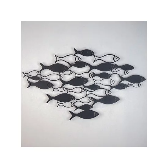 WALLXPERT DEKORATIVNI METALNI ZIDNI PRIBOR FISH SWARM APT392MS CENA