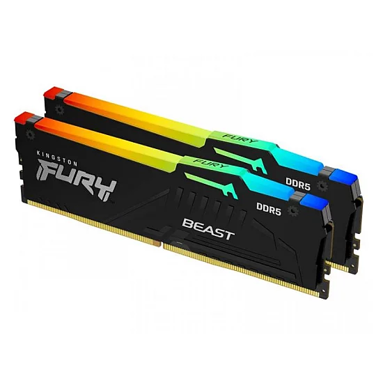 KINGSTON DIMM DDR5 64GB (2X32GB KIT) 6000MT/S KF560C36BBEAK2-64 FURY BEAST RGB EXPO CENA