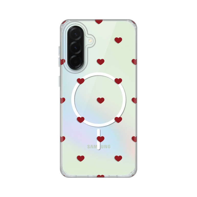 Zastitna maska (futrola) print Magsafe - Samsung A366 Galaxy A36 5G Red Hearts