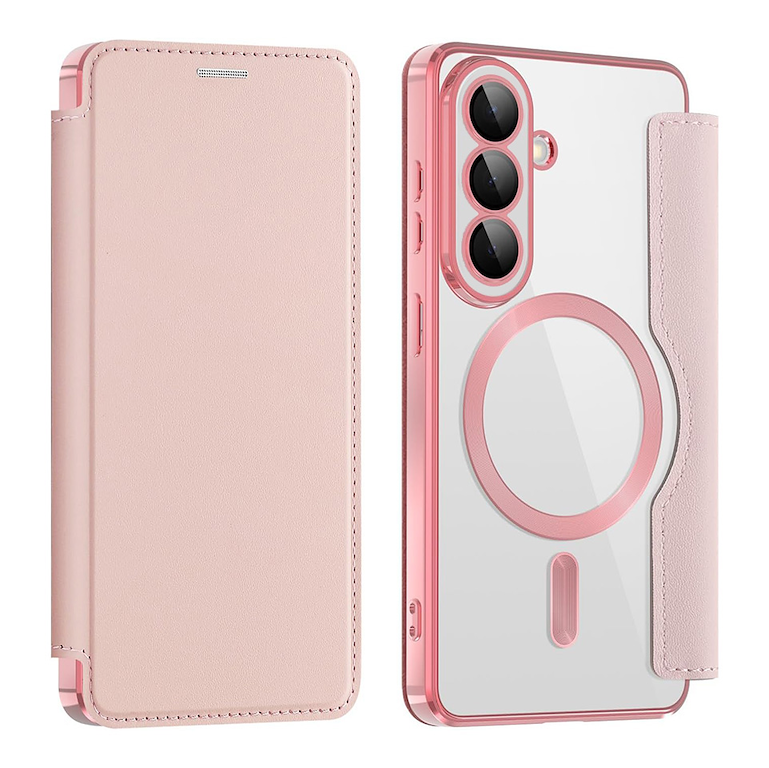 Zastitna maska (futrola) Magsafe Lux na preklop (bi fold) - Samsung A376 Galaxy A37 roze