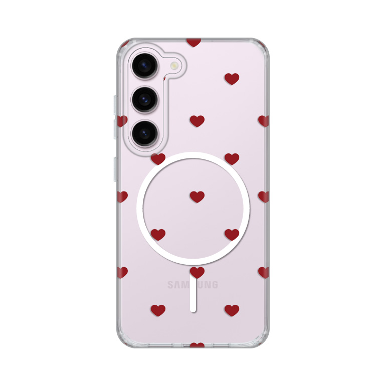 Zastitna maska (futrola) print Magsafe - Samsung S911B Galaxy S23 Red Hearts