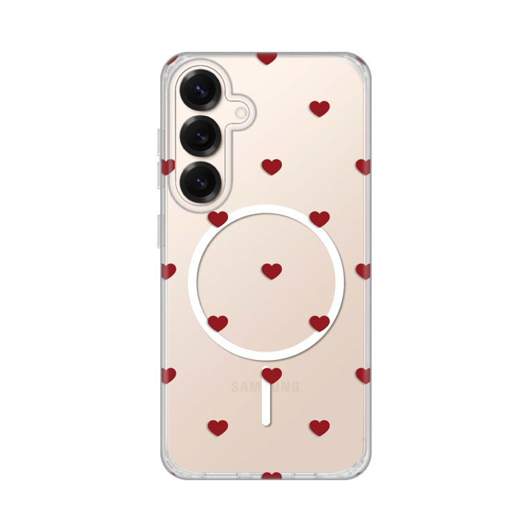 Zastitna maska (futrola) print Magsafe - Samsung S931 Galaxy S25 Red Hearts