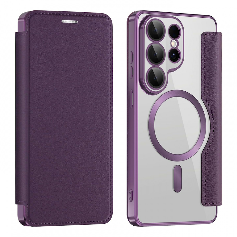 Zastitna maska (futrola) Magsafe Lux na preklop (bi fold) - Samsung S948 Galaxy S26 Ultra ljubicasta
