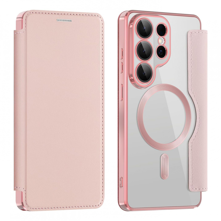 Zastitna maska (futrola) Magsafe Lux na preklop (bi fold) - Samsung S948 Galaxy S26 Ultra roze
