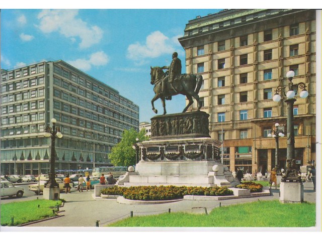 BEOGRAD Trg  Republike+Spomenik knezu Mihajlu Obrenović