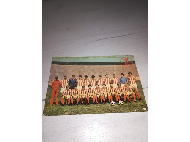 Razglednica FK Crvena zvezda 1976/77