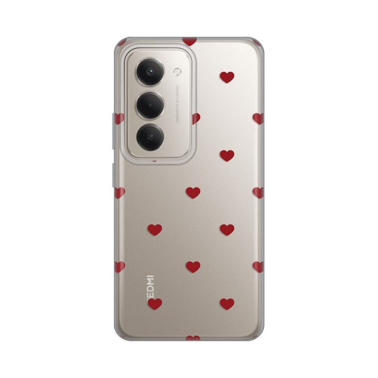 Zastitna silikonska maska (futrola) PRINT - Xiaomi Redmi 15 4G Red Hearts