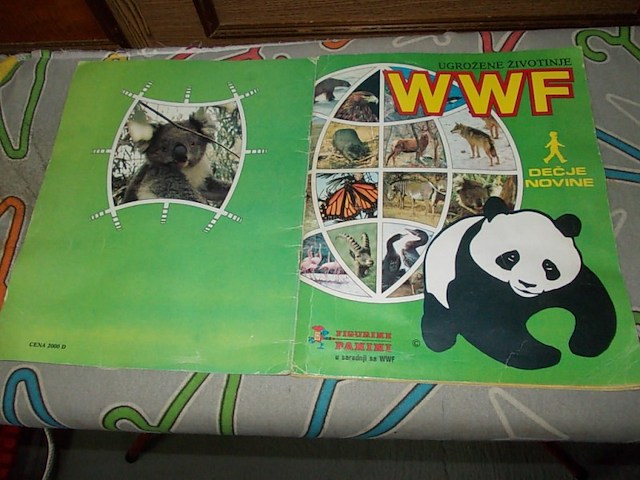 Album sa sličicama - Ugrožene životinje WWF(Panini)