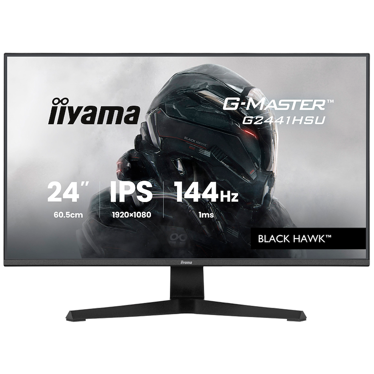 24 INCH IPS GAMING G-MASTER BLACK HAWK FREESYNC 1920×1080 144HZ 300CD/M2 HDMI DISPLAYPORT 1MS MPRT ADAPTIVE SYNC SPEAKERS USB 2X 2.0 BLACK TUNER
