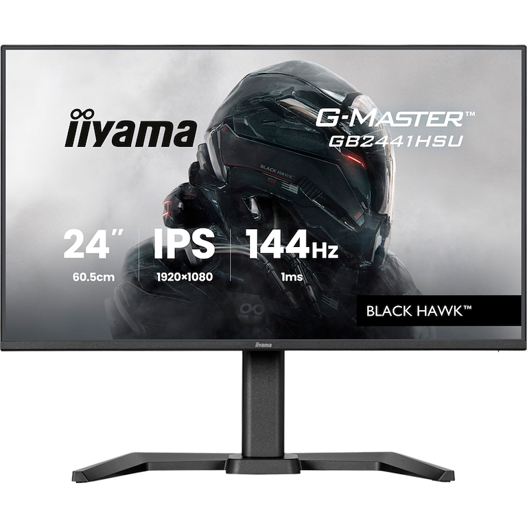 24 INCH IPS GAMING G-MASTER BLACK HAWK FREESYNC 1920×1080 144HZ 300CD/M2 HDMI DISPLAYPORT 1MS MPRT ADAPTIVE SYNC SPEAKERS USB 2X 2.0 BLACK TUNER 15CM HEIGHT ADJ STAND