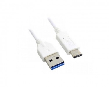 E-GREEN Kabl 3.0 USB A - USB 3.1 tip C M/M 1m, za Superbrzo punjenje, 120W, 20V, 6A, beli
