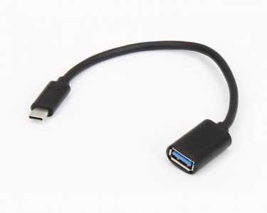 E-GREEN Adapter USB 3.0 (F) - USB 3.1 Tip C (M) - OTG 0.15m crni