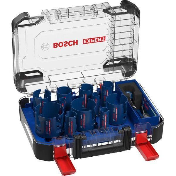 BOSCH EXPERT Construction Material Power Change Plus set testera za otvore, 20; 22; 25; 32; 35; 40; 44; 51; 60; 68; 76×60 mm, 15 delova - Testera za otvore P CM T 15p Set (2608901950)