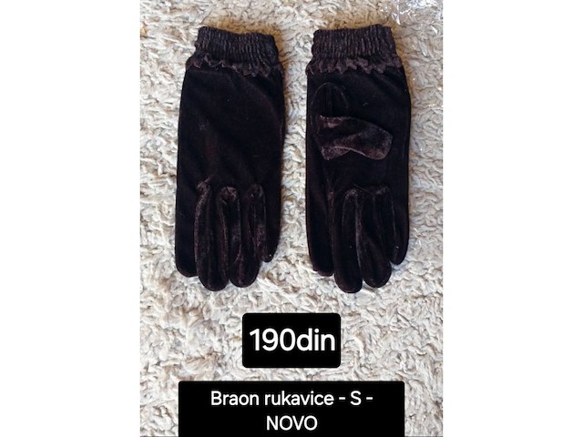 Rukavice braon ženske S - NOVO