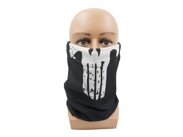 Punisher Bandana Marama Šal Potkapa Maska Kapa Model 3