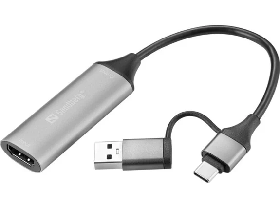 Sandberg Adapter HDMI capture na USB-C/A 136-70