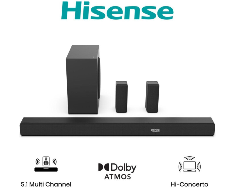 HISENSE - AX5100Q Dolby Atmos soundbar sa bežičnim subwooferom crni