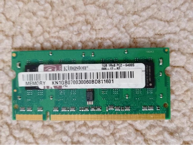 Memorija Kingston 1 GB DDR2 800