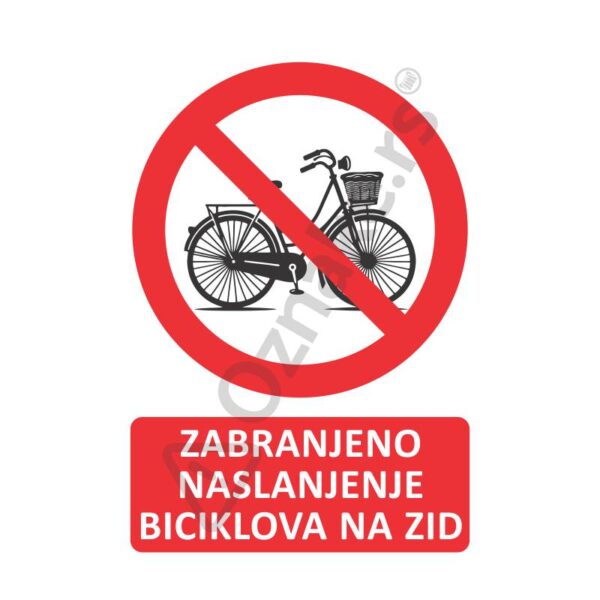 Zabranjeno naslanjanje biciklova