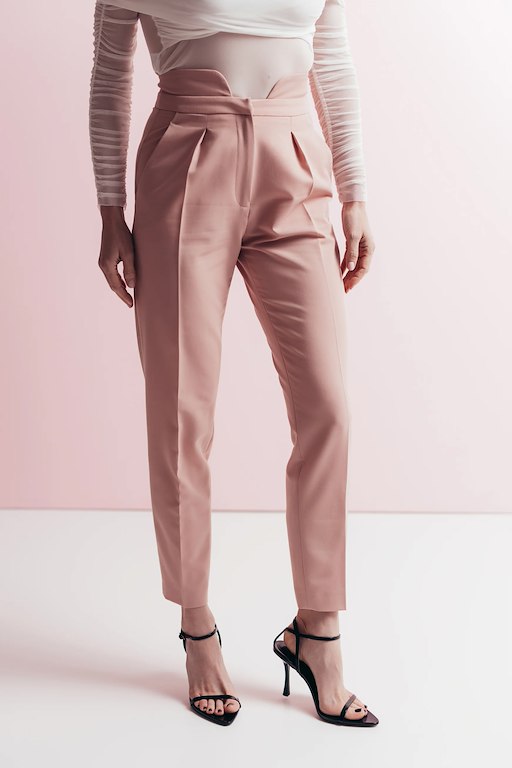 High-waist trousers with darts