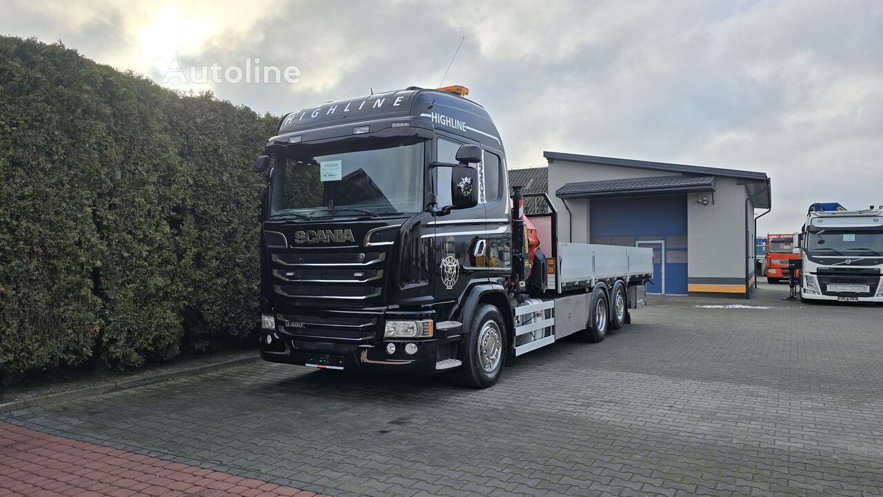 Scania G490 6x2 Palfinger PK33002 EH kamion s ravnom platformom