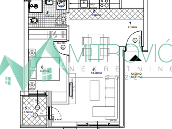 Stan,NOVI SAD,TELEP,kv: 41.00, € 113520, ID: 1001974