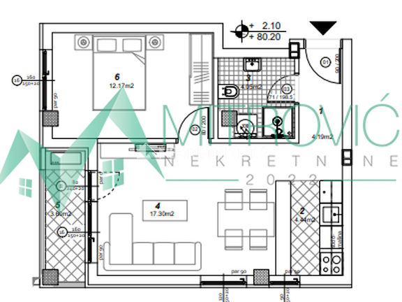 Stan,NOVI SAD,TELEP,kv: 44.00, € 118850, ID: 1001972