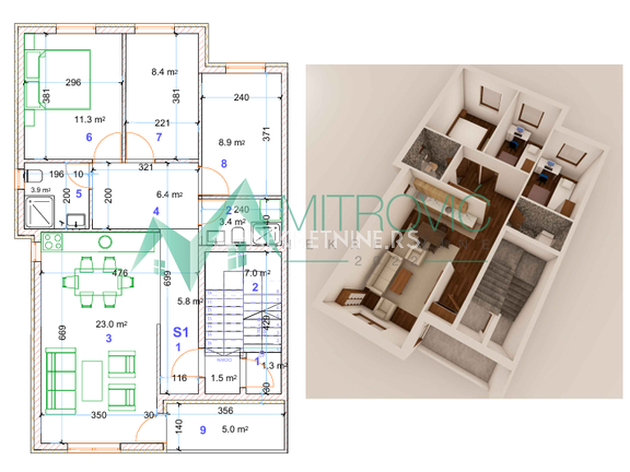Stan,VETERNIK,VETERNIK,kv: 76.00, € 152650, ID: 1002948