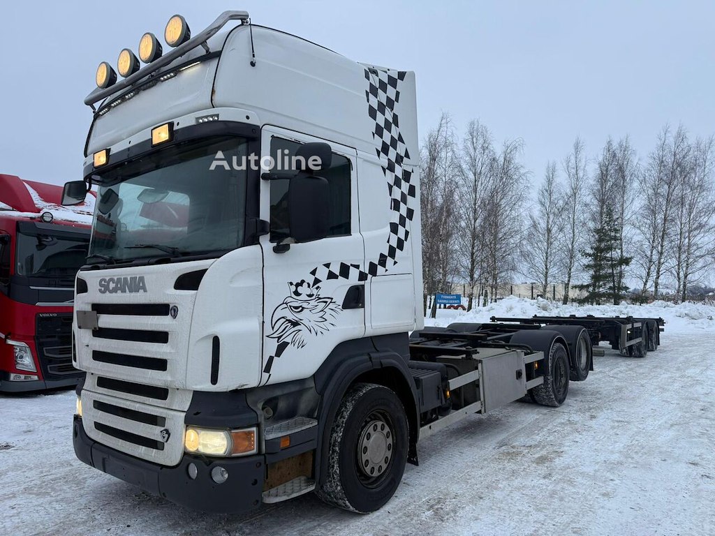 Scania R500 vozilo za prevoz kontejnera + prikolica za kontejnere