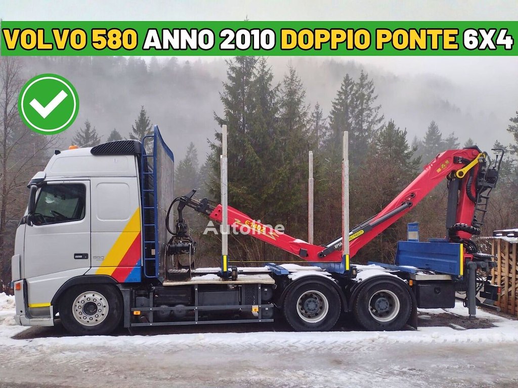 Volvo FH16 580 6X4 Doppio Ponte kamion za prevoz drva
