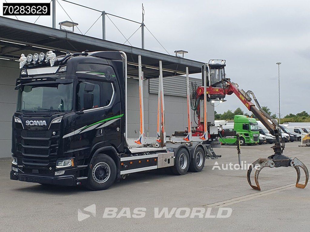 Scania S650 S 6X4 Tajfun LIV100K Kran Holztransport Retarder 3-Pedals E kamion za prevoz drva