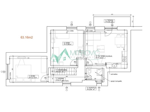 Stan,NOVI SAD,CENTAR NS,kv: 63.00, € 202016, ID: 1002876