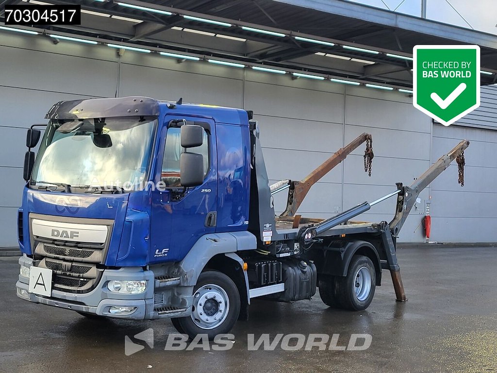 DAF LF 250 4X2 NL-Truck VDL 8 tons skiploader Steelsuspension Manual kamion autopodizač kontejnera