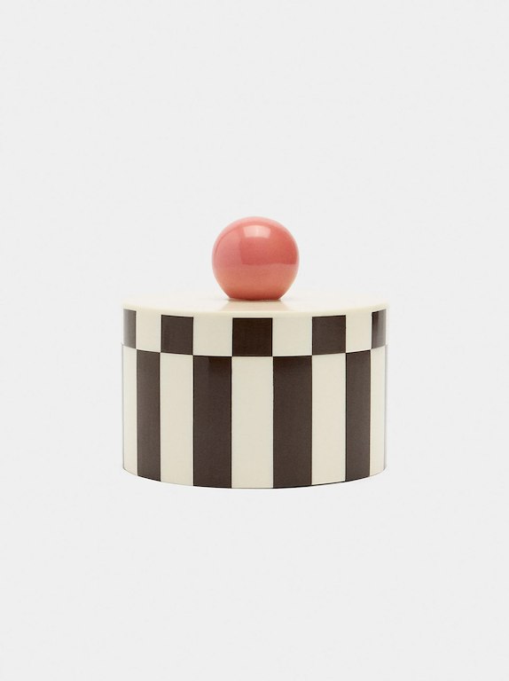 STRIPED JEWELRY BOX WITH SPHERE