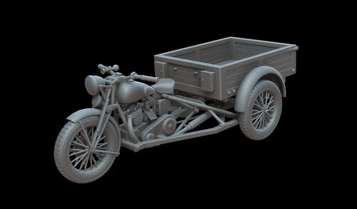 White Stork Miniatures M72020 Military Motocarro Benelli M36 (3D-Printed)