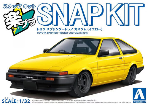 Aoshima 06914 Toyota Sprinter Trueno Custom (Yellow / Snap Kit)