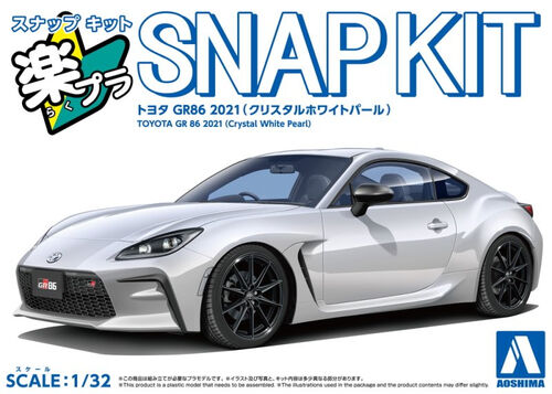 Aoshima 20039 Toyota GR86 2021 (Crystal White Pearl / Snap Kit)