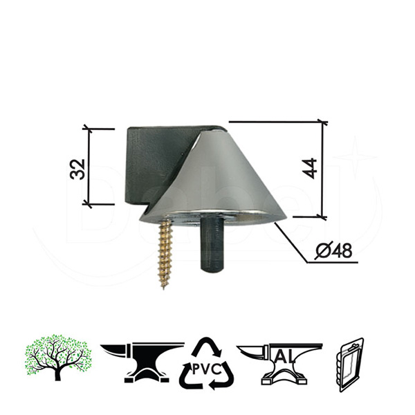 Odbojnik podni za vrata OD406 HR 48x42mm DSP (0105206)