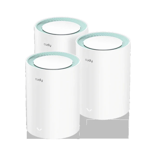 WHOLE HOME WI-FI 6 GIGABIT MESH SYSTEM CUDY M1500 AX1500 DUAL BAND(3-PACK)