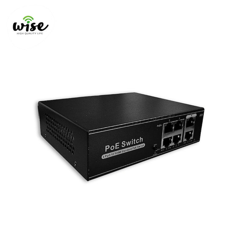 PoE switch 6 port 4 PoE 2 uplink, WB0041