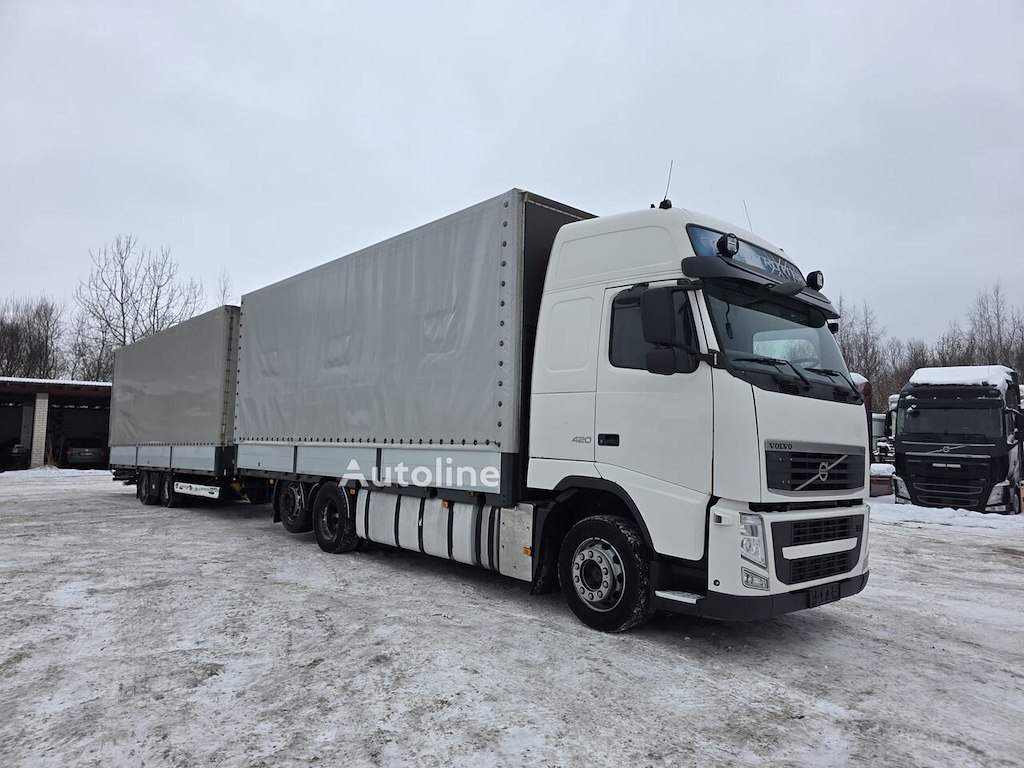 Volvo FH13 kamion sa klizna zavesa cerada + prikolica sa ceradom
