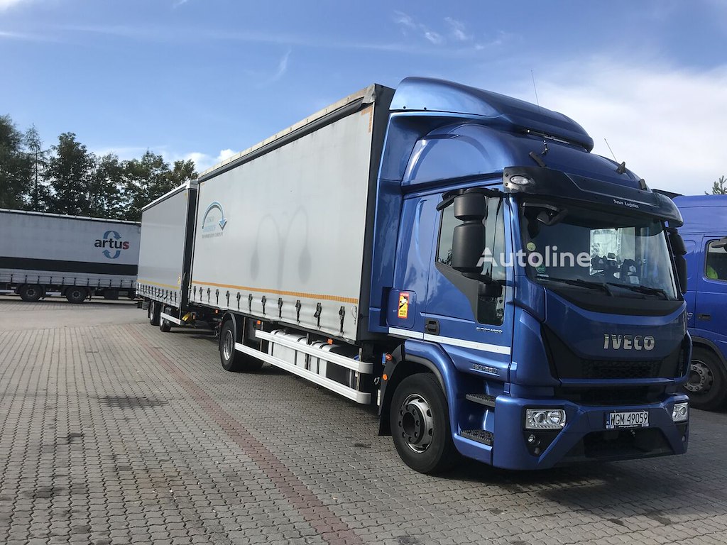 IVECO EuroCargo 160 kamion sa klizna zavesa cerada + prikolica sa kliznom ceradom
