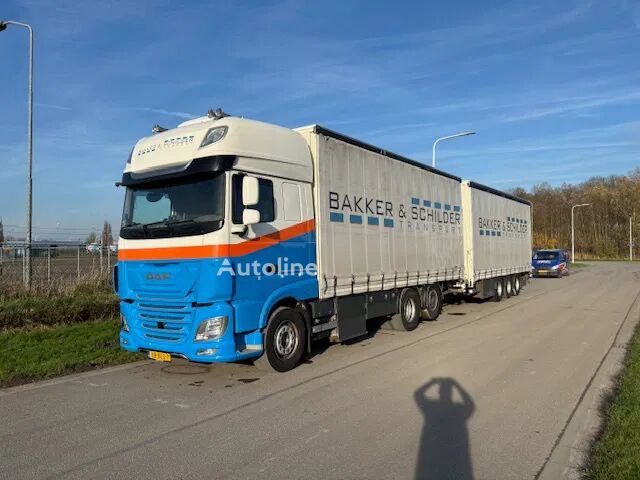 DAF XF 480 6x2 / Heating-Verwarming / 115 M3 / SSC / HH Floor - Omeg kamion sa klizna zavesa cerada + prikolica sa kliznom ceradom