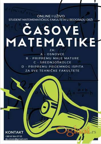 Casovi matematike - Priprema za prijemni ispit | Beograd